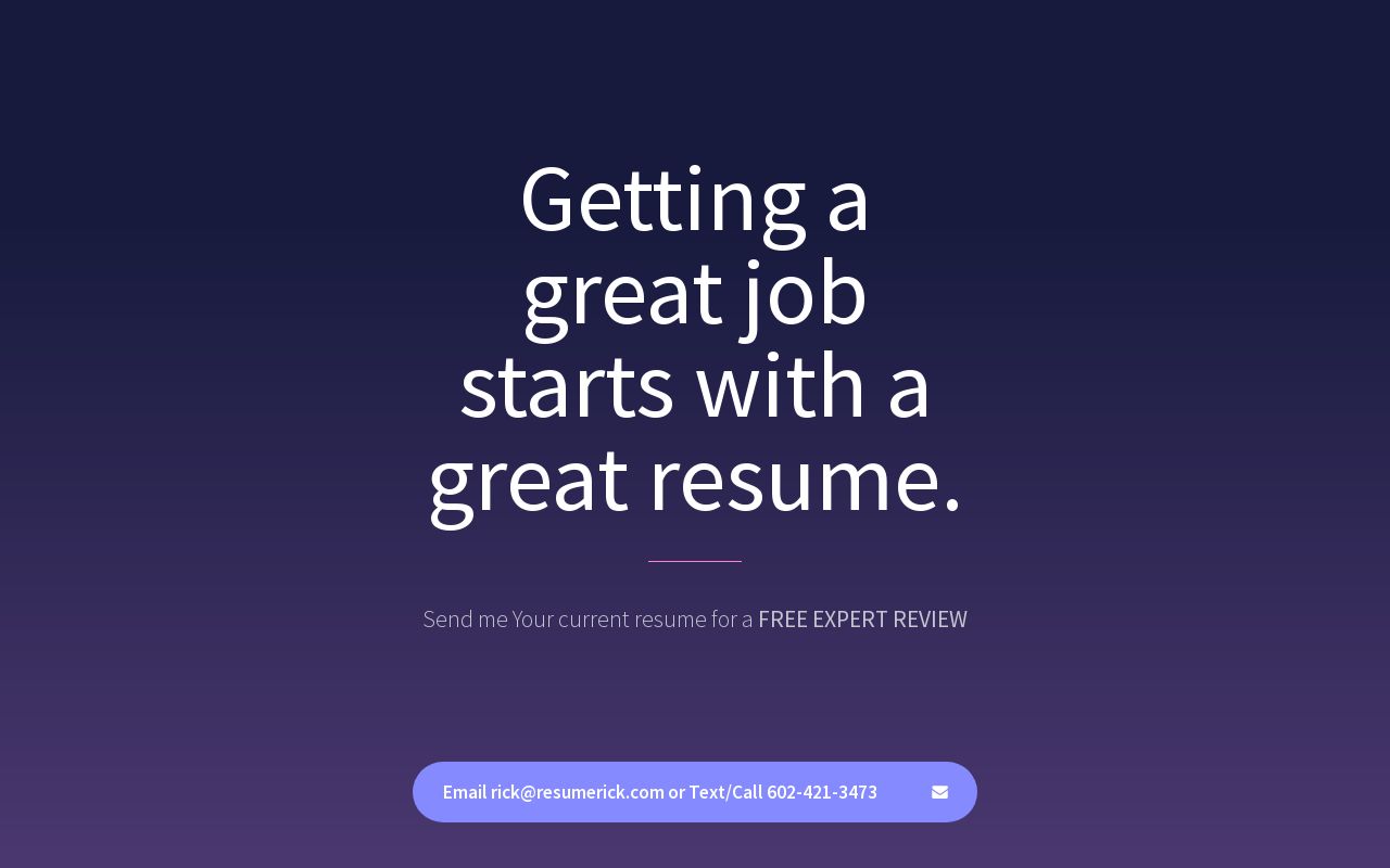 Resume Rick Resume Writing Service